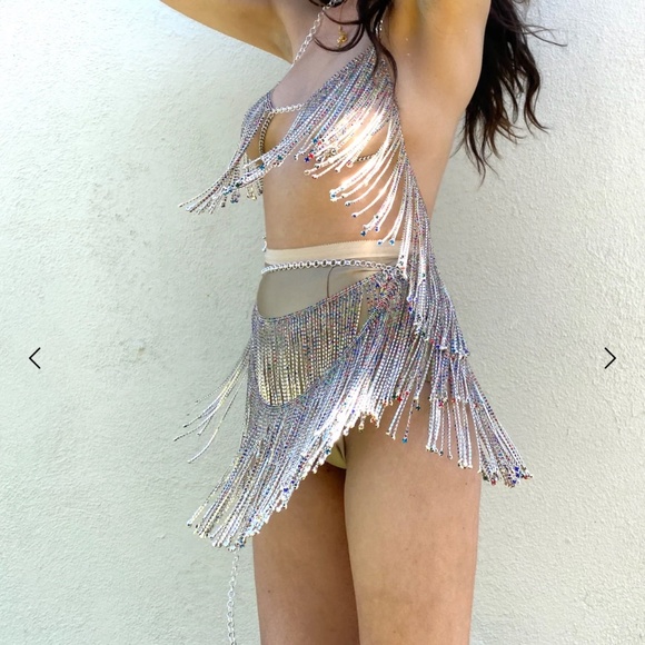 EastnWest | Skirts | Eastnwest Dripping In Sequins Bra And Skirt | Poshmark